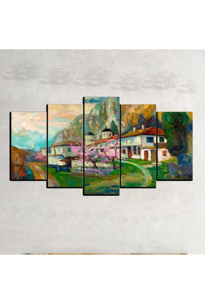Kanvas Burada OİL5-36 Yağlıboya 5 Parçalı Kanvas Tablo - 120 x 60 cm Kanvas Burada OİL5-36 Yağlıboya 5 Parçalı Kanvas Tablo - 120 x 60 cm