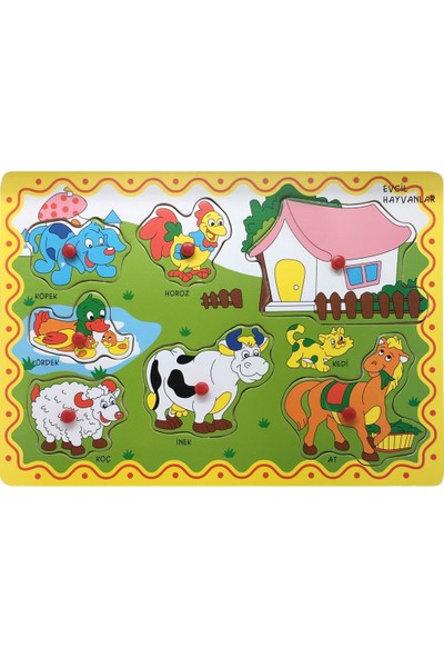 Bu - Bu 7 Parça Çiftlik Hayvanları Ahşap Puzzle 30x22,5x0,8 cm Bu - Bu 7 Parça Çiftlik Hayvanları Ahşap Puzzle 30x22,5x0,8 cm