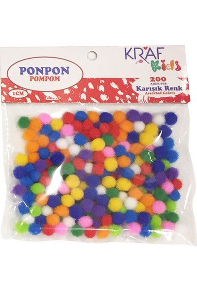 Kraf Kids Ponpon 1 Cm 200 Lü Kk70