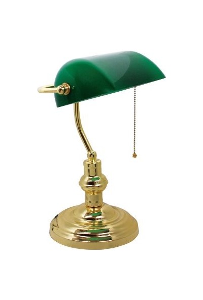 Hepsi Home Cam Banker Masa Lambası Altın Renk