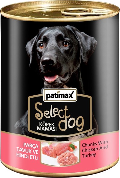 Patimax Parça Tavuk ve Hindi Etli Köpek Konserve 400 gr Patimax Parça Tavuk ve Hindi Etli Köpek Konserve 400 gr