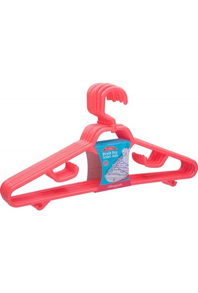 Flora F074 Plastik Döner Başlıklı Askı 6'lı