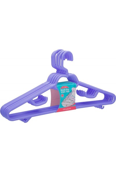 Flora F074 Plastik Döner Başlıklı Askı 6'lı