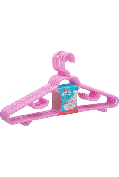 Flora F074 Plastik Döner Başlıklı Askı 6'lı