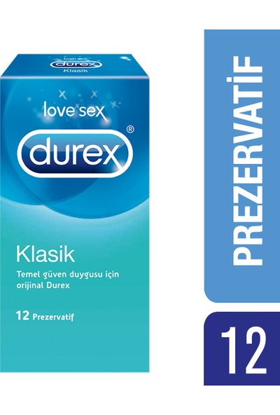 Durex Klasik Prezervatif 12'li - Temel Güven Duygusu Durex Klasik Prezervatif 12'li - Temel Güven Duygusu