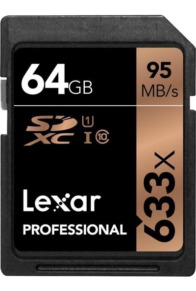 Lexar 64 GB 633x 4K SD Hafıza Kartı (95 mbs) Lexar 64 GB 633x 4K SD Hafıza Kartı (95 mbs)