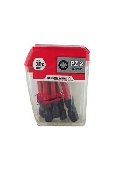 Milwaukee Bits Uç Pz2 50 mm 10'lu Paket Shockwave Milwaukee Bits Uç Pz2 50 mm 10'lu Paket Shockwave