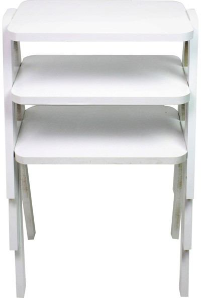 Zigon Sehpa Kare Beyaz -Beyaz Ayak - Duru Model Zigon Sehpa Kare Beyaz -Beyaz Ayak - Duru Model