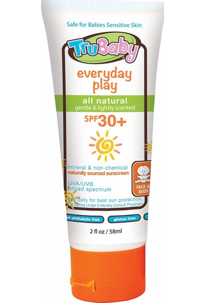 Trukid Trubaby Everyday Play Spf 30+ Faktör Bebekler İçin Mineral Güneş Koruyucu Krem Losyon 58 ml Trukid Trubaby Everyday Play Spf 30+ Faktör Bebekler İçin Mineral Güneş Koruyucu Krem Losyon 58 ml