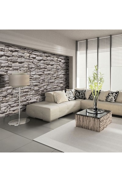 Halley Emboss 287 Yeni Taş Siyah Duvar Kağıdı