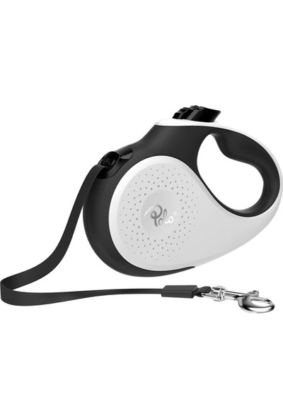 Polo Prestige Makaralı Otomatik Tasma S 5 Metre - 15 Kg Beyaz-Siyah