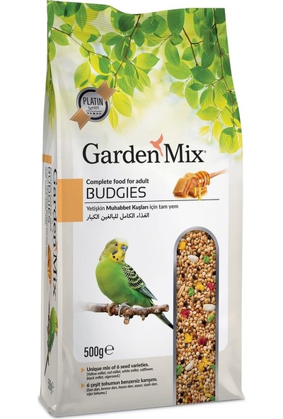 Garden Mix Super Premium Ballı Muhabbet Kuşu Yemi 500 Gr