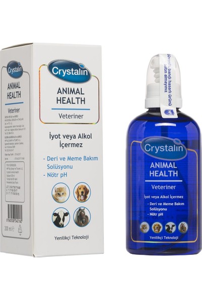 Crystalin Kedi Köpek İçin Deri ve Meme Bakım Solüsyonu 200 Ml Crystalin Kedi Köpek İçin Deri ve Meme Bakım Solüsyonu 200 Ml