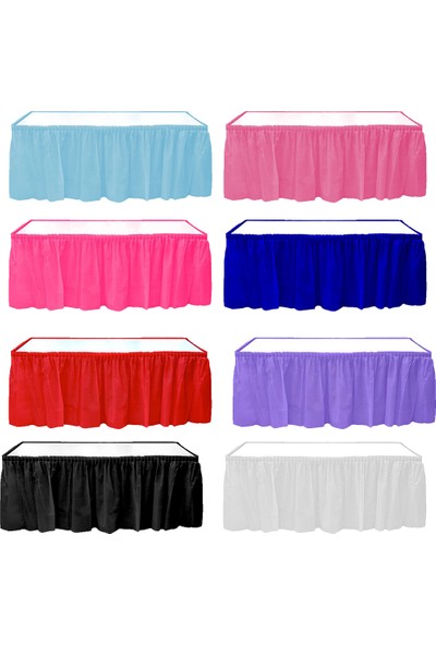 Tahtakale Toptancısı Plastik Masa Kenarı Eteği Renkli