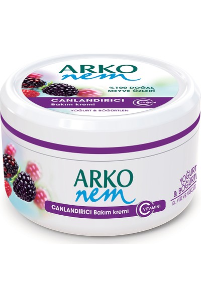 Arko Nem Krem Canlandırıcı Bakım Yoğurt & Böğürtlen 300 Ml Arko Nem Krem Canlandırıcı Bakım Yoğurt & Böğürtlen 300 Ml