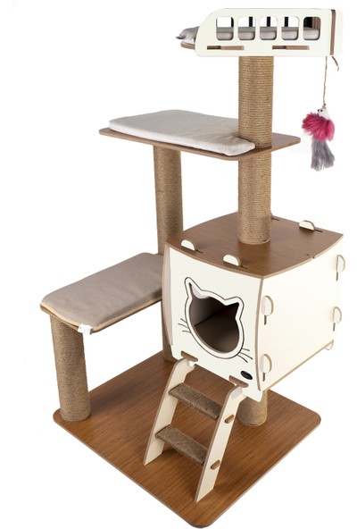 Patihomes Katlı Kedi Evi Tırmalamalı