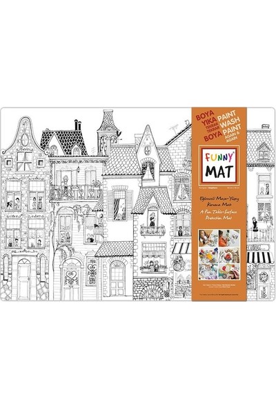 Akademi Çocuk Funny Mat - Komşular - Büyük Boy