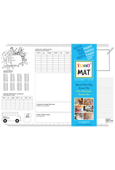 Akademi Çocuk Funny Mat - Çalışma Masam / Business Planer (Yetişkin ) - Küçük Boy
