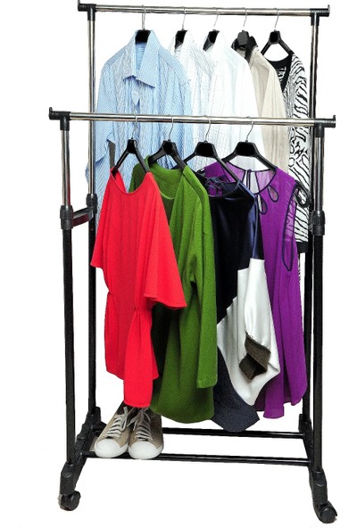 My Nila Teleskopik Ayarlanabilir Tekerlekli Askılık My Nila Teleskopik Ayarlanabilir Tekerlekli Askılık