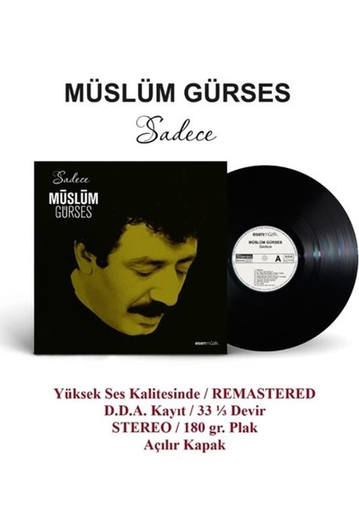 Müslüm Gürses - Sadece (Plak) Müslüm Gürses - Sadece (Plak)