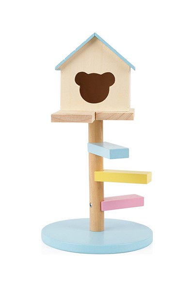 Carno Basamaklı Hamster Evi Mavi Ahşap No:521-1 Carno Basamaklı Hamster Evi Mavi Ahşap No:521-1