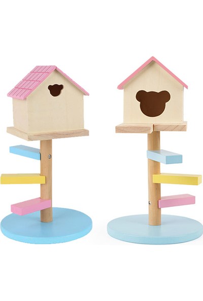 Carno Basamaklı Hamster Evi Pembe Ahşap No:521-P Carno Basamaklı Hamster Evi Pembe Ahşap No:521-P