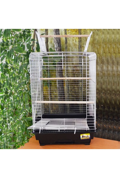 Qhpet Papağan Kafesi Açılır Çatılı Krom 40,5 x 40,5 x 59,5 Cm Qhpet Papağan Kafesi Açılır Çatılı Krom 40,5 x 40,5 x 59,5 Cm
