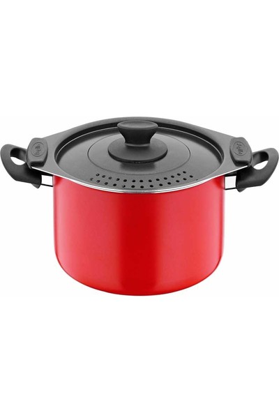 Papilla Redio 20 Cm Makarna Tenceresi, Kırmızı Papilla Redio 20 Cm Makarna Tenceresi, Kırmızı