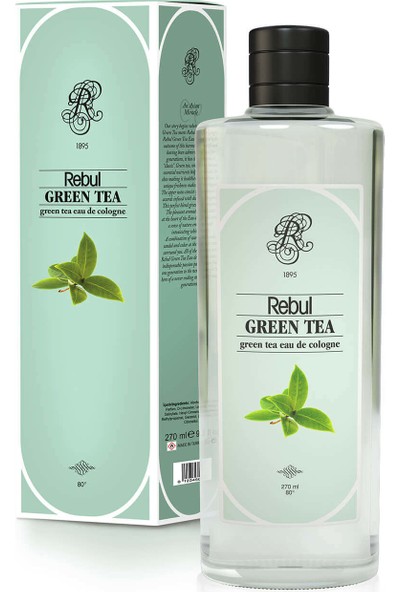 Rebul Green Tea - Yeşil Çay Kokulu Kolonya 270 Ml (Cam Şişe) Rebul Green Tea - Yeşil Çay Kokulu Kolonya 270 Ml (Cam Şişe)