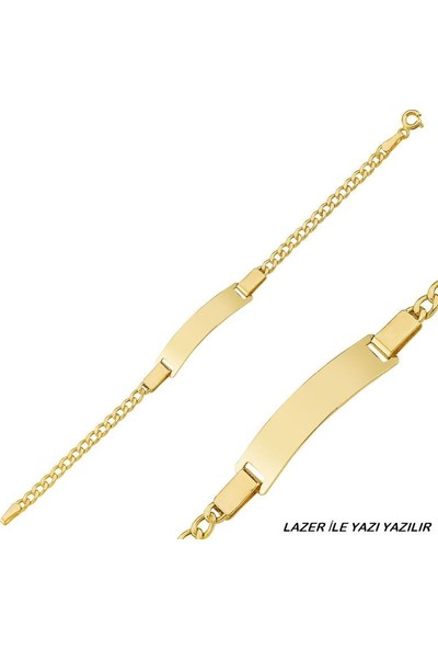 Sembol Gold Altın Çocuk Bileklik 14 Ayar Lazerle İsim Yazılır Sg42-6591 Sembol Gold Altın Çocuk Bileklik 14 Ayar Lazerle İsim Yazılır Sg42-6591