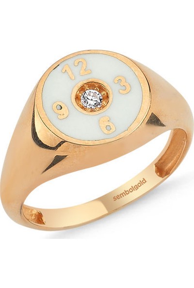 Sembolgold Altın Şovalye Yüzük Rose Mineli Saat Tasarım Md-436 Sembolgold Altın Şovalye Yüzük Rose Mineli Saat Tasarım Md-436