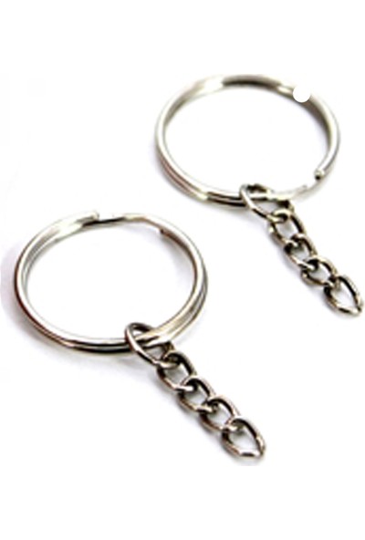 Tahtakale Toptancısı Anahtarlık Halkası Zincirli 4 CM (50 Adet)