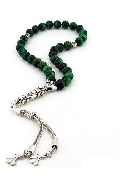 Rd Ekoavm Kişiye Özel Doğal Yeşil Kaplan Gözü Taşı 33'Lük Tesbih Rd Ekoavm Kişiye Özel Doğal Yeşil Kaplan Gözü Taşı 33'Lük Tesbih