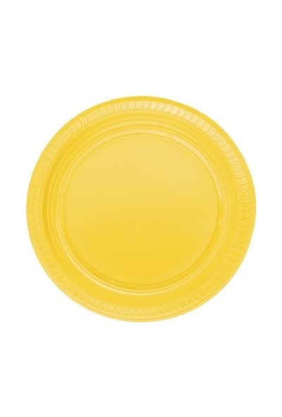 Partici Sarı Plastik Tabak 22 cm