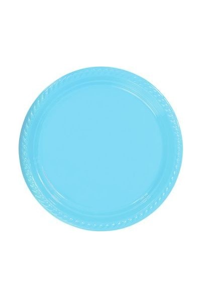 Partici Açık Mavi Plastik Tabak 22 cm Partici Açık Mavi Plastik Tabak 22 cm