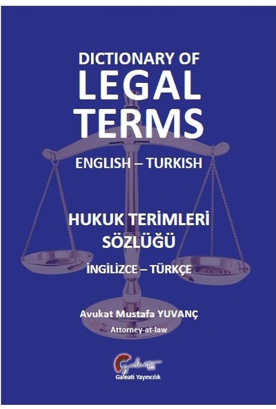 Hukuk Terimleri Sözlüğü (İngilizcetürkçe)Ciltli - Mustafa Yuvanç
