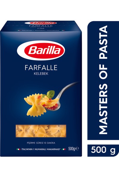 Barilla Kelebek/ Farfalle Sade Makarna 500 Gr