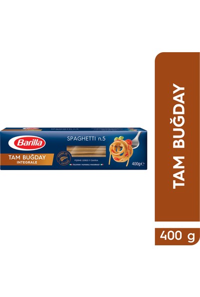 Barilla Tam Buğday Spaghetti/Integrale Spaghetti Makarna 400 Gr Barilla Tam Buğday Spaghetti/Integrale Spaghetti Makarna 400 Gr