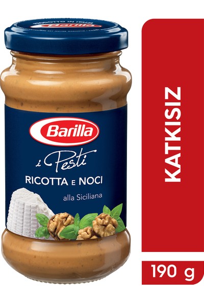 Barilla Pesto Ricotta E Noci / Ricotta Ve Cevizli Makarna Sosu 190 Gr Barilla Pesto Ricotta E Noci / Ricotta Ve Cevizli Makarna Sosu 190 Gr