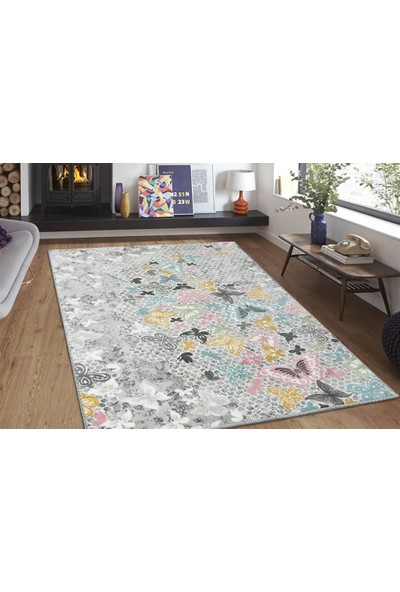 Aksu Kaymaz Taban Halı 120x180 Lena Gri