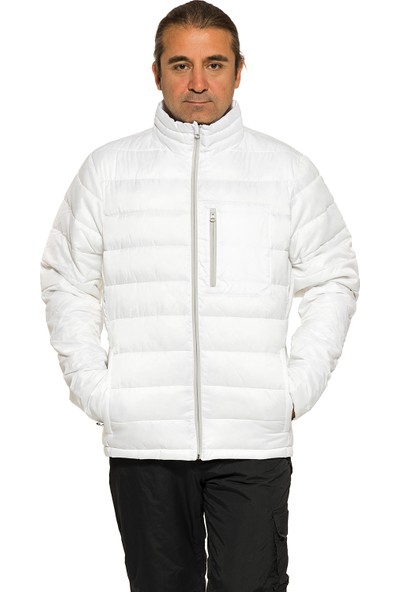 Slazenger Erkek Şişme Gri Fermuar Mont