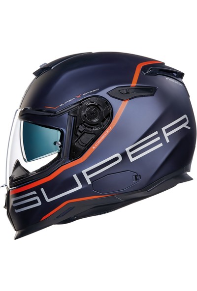Nexx SX.100 Superspeed Mat Mavi-Kırmızı Kask