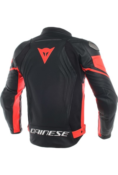 Dainese Racing 3 Deri Mont Black Black Fluo Red