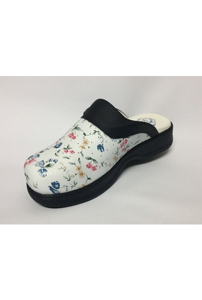 Hipokrat Tam Çiçekli Sabo Terlik Doktor Hemşire Hastane Aşçı Terliği