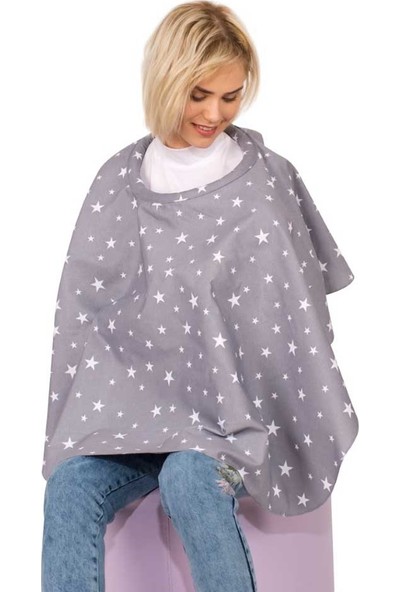 Sevi Bebe Anne Emzirme Örtüsü - Gri Yıldız Sevi Bebe Anne Emzirme Örtüsü - Gri Yıldız