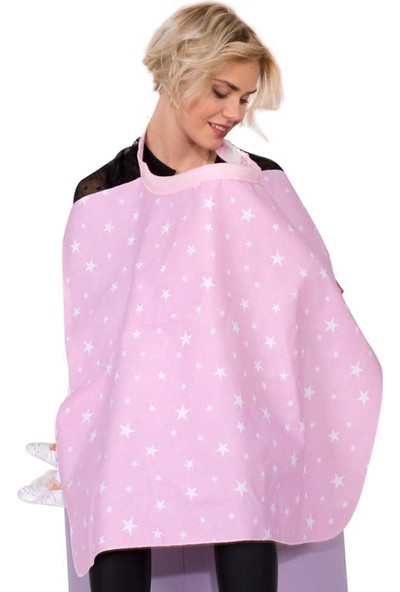 Sevi Bebe Tokalı Anne Emzirme Örtüsü - Pembe Yıldız Sevi Bebe Tokalı Anne Emzirme Örtüsü - Pembe Yıldız