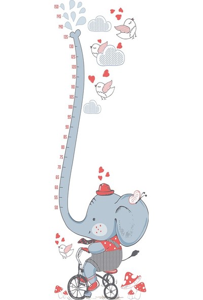 Mycey Boy Ölçer Sticker - Fil Kardeş