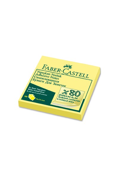 Faber-Castell Yapışkan Notluk Ekstra Yapışkan Alan 75x75mm Faber-Castell Yapışkan Notluk Ekstra Yapışkan Alan 75x75mm