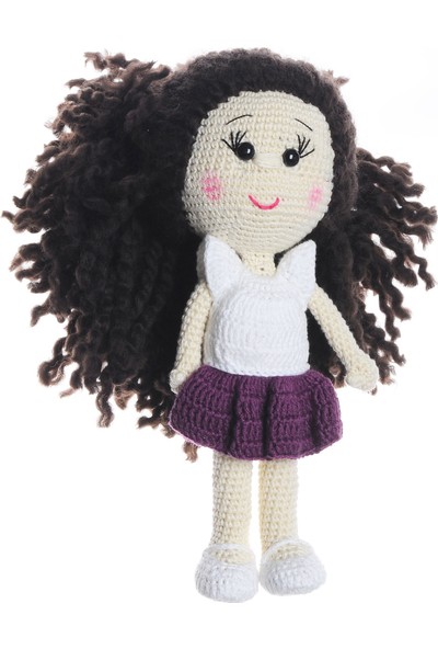 Dfnbaby Amigurumi Organik El Örmesi Kıvırcık Saçlı Kız