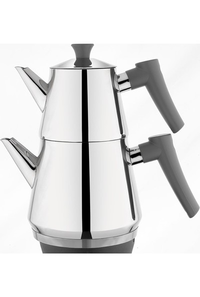 Schafer Pyramide Çaydanlık Takımı 4 Parça Füme Schafer Pyramide Çaydanlık Takımı 4 Parça Füme